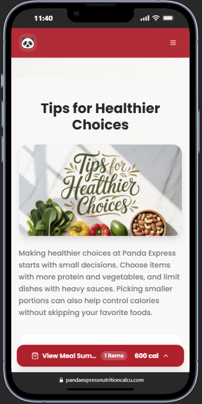 Panda Express Nutrition Calculator 2026 | Calories & Nutrition Facts